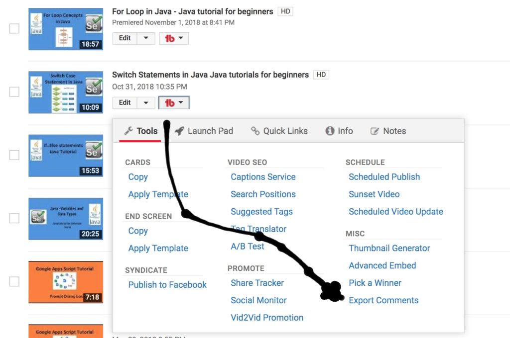 How to export youtube video comments - Amarindaz